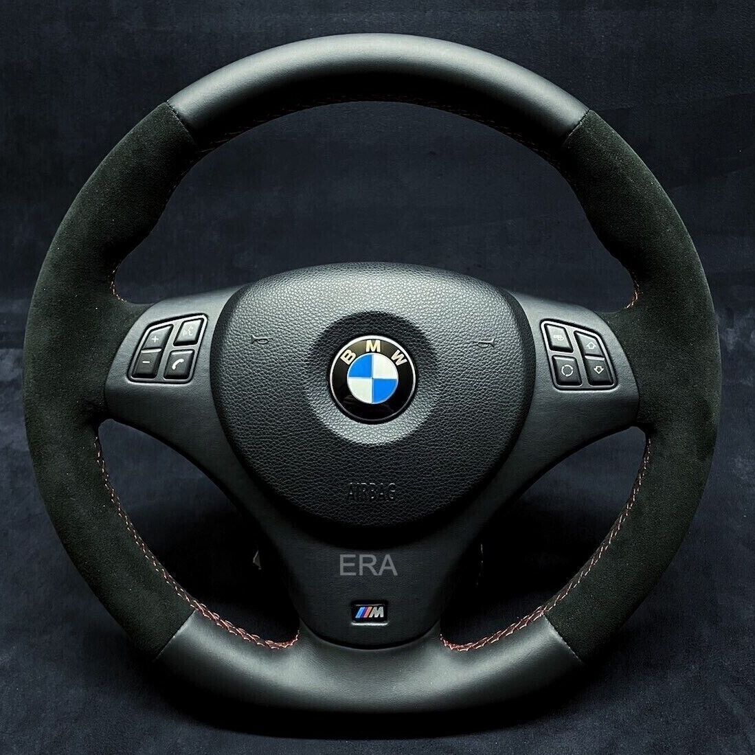 BMW M SPORT E90 E91 E92 E93 E81 E82 CUSTOM MADE STEERING WHEEL FLAT ...